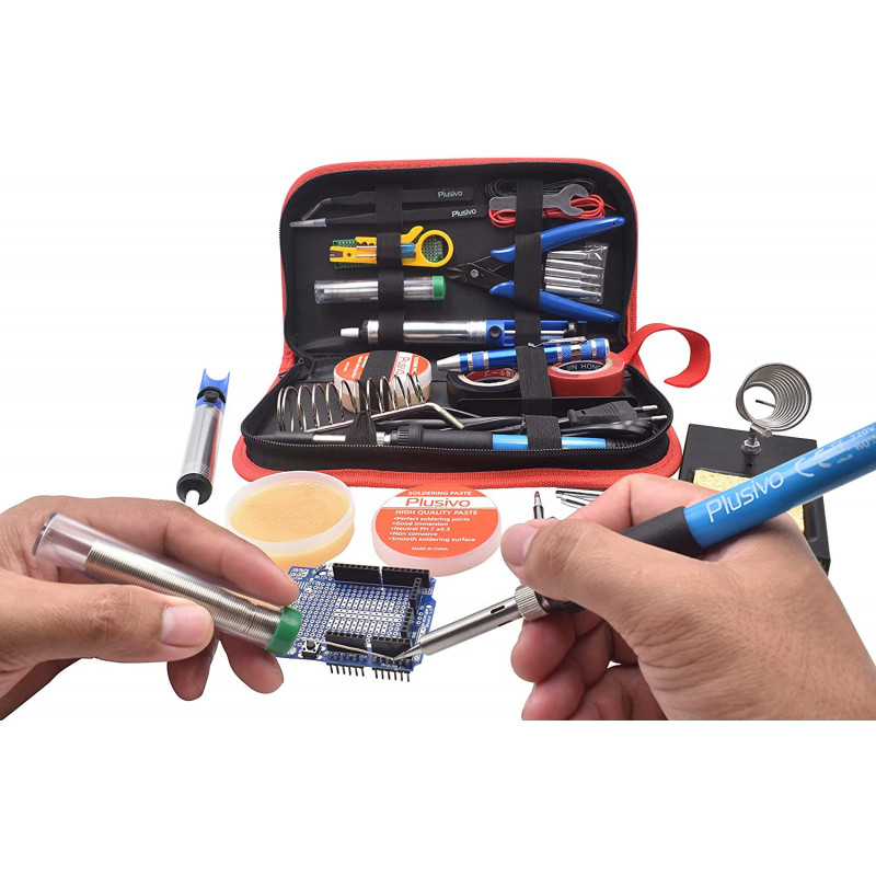 Plusivo Soldering Kit with Diagonal Wire Cutter (230 V, EU Plug)