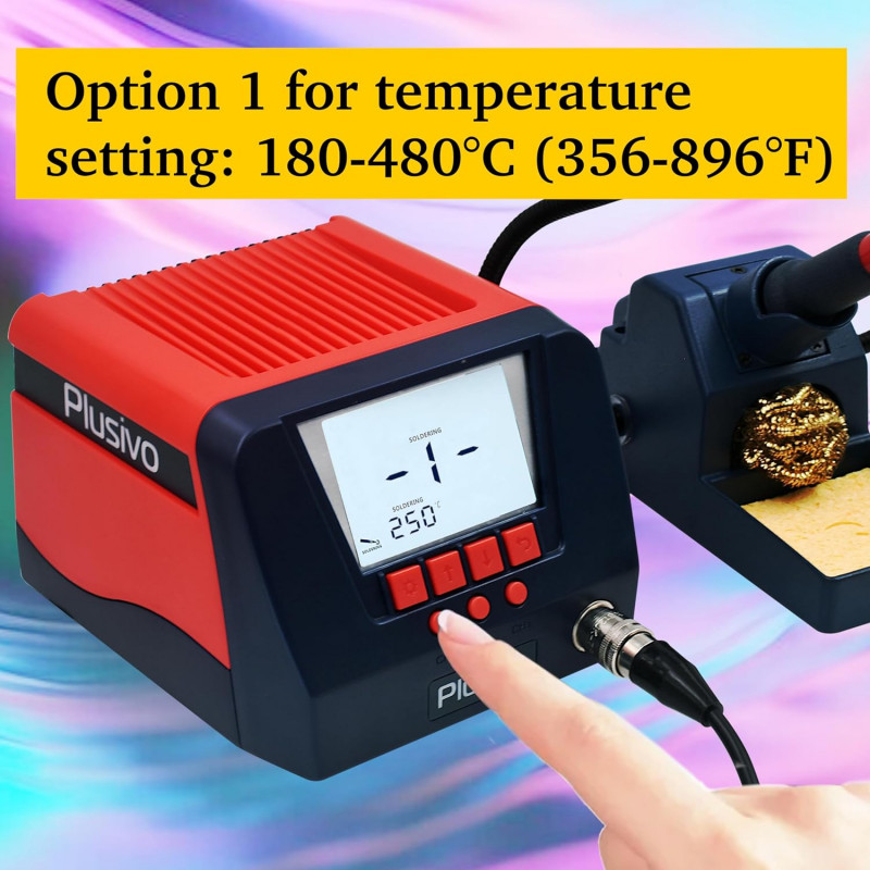 Digital Soldering Iron and Rework Station Wide LCD Display Screen, ºC ...