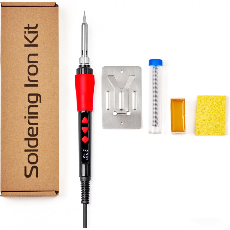Digital Soldering Iron Kit, LED Clear Display Soldering Iron 60W ...
