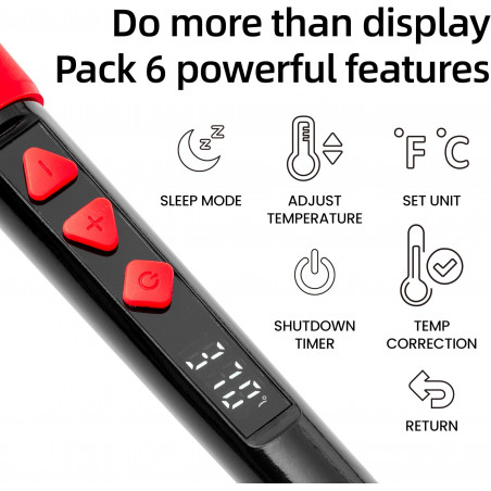 Digital Soldering Iron Kit, LED Clear Display Soldering Iron 60W ...