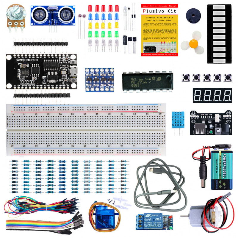 Plusivo Wireless Super Starter Kit with ESP8266 (programmable with Arduino IDE)