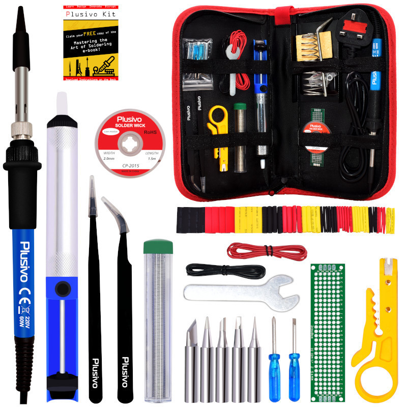 Plusivo Soldering Kit For Electronics (230 V, Plug Type: UK)