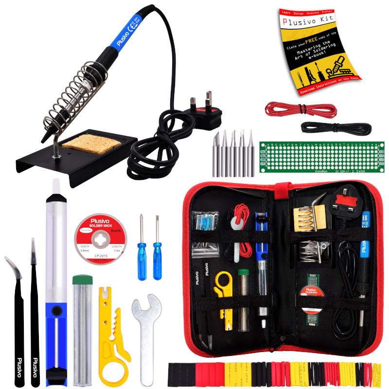 Plusivo Soldering Kit For Electronics 230 V Plug Type UK