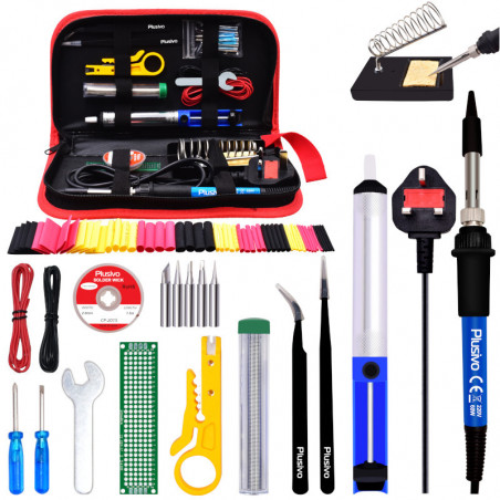Plusivo Soldering Kit For Electronics (230 V, Plug Type: UK)