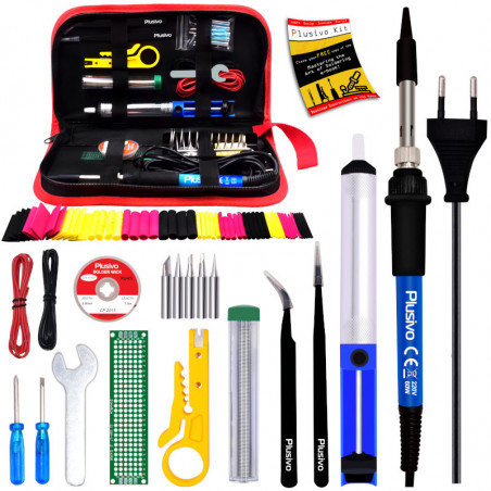 Plusivo Soldering Kit For Electronics (230 V, Plug Type: EU)