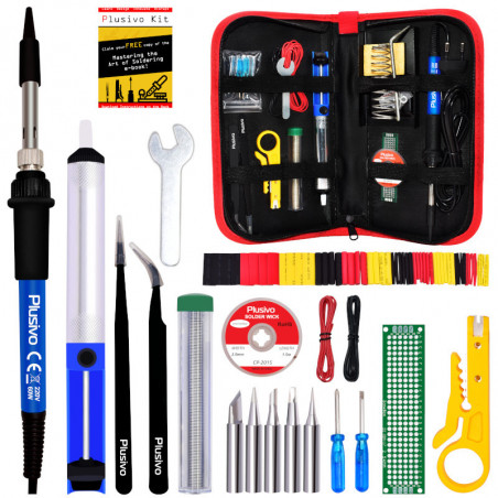 Plusivo Soldering Kit For Electronics (230 V, Plug Type: EU)